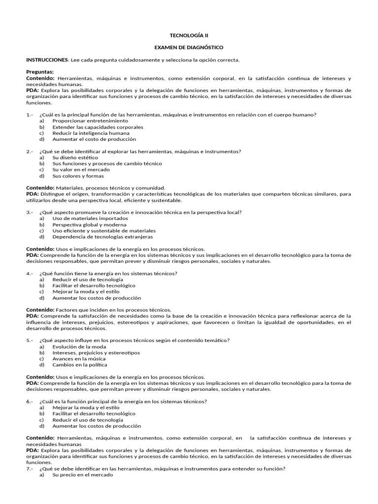 Tecnología II Examen | PDF | Sustentabilidad | Informática
