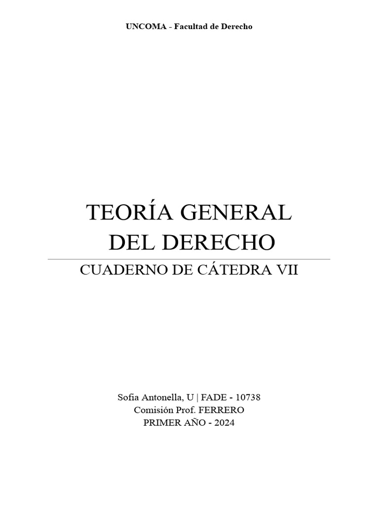 TGD - Cuaderno de Cã - Tedra Vii - 2024 | PDF