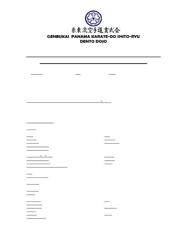 Genbukai Panama MATERIAL DE ESTUDIOS BASICOS Dento Dojo 2019 | PDF