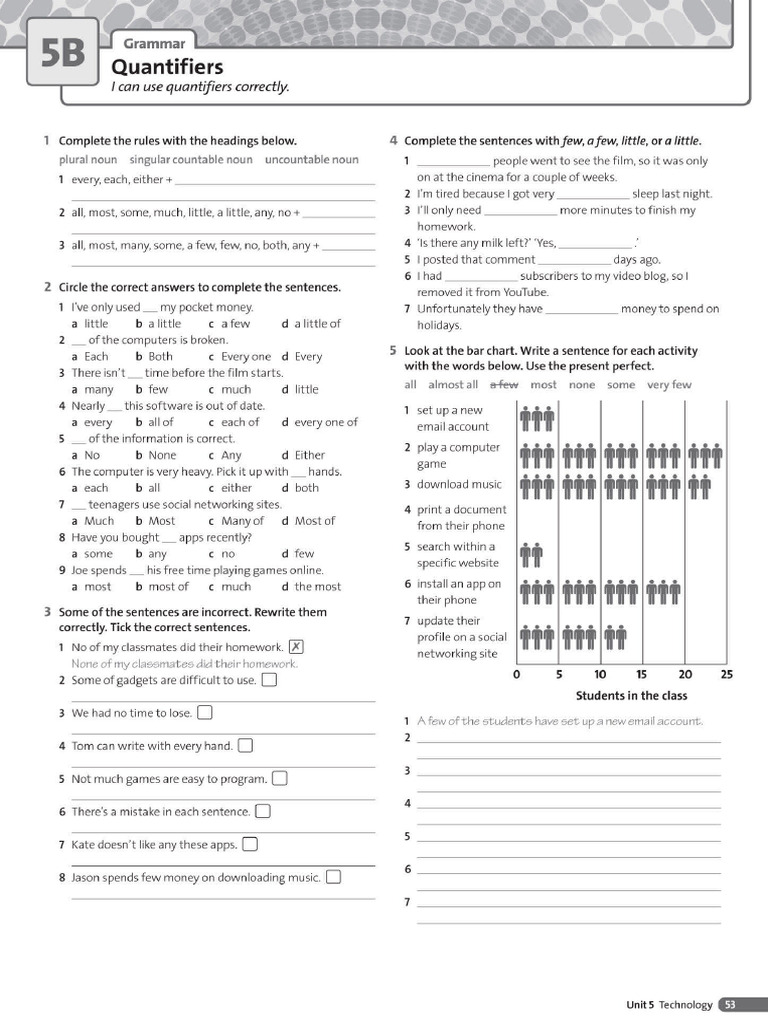 B1.2 Unit5 E-Learn Gram Practice | PDF