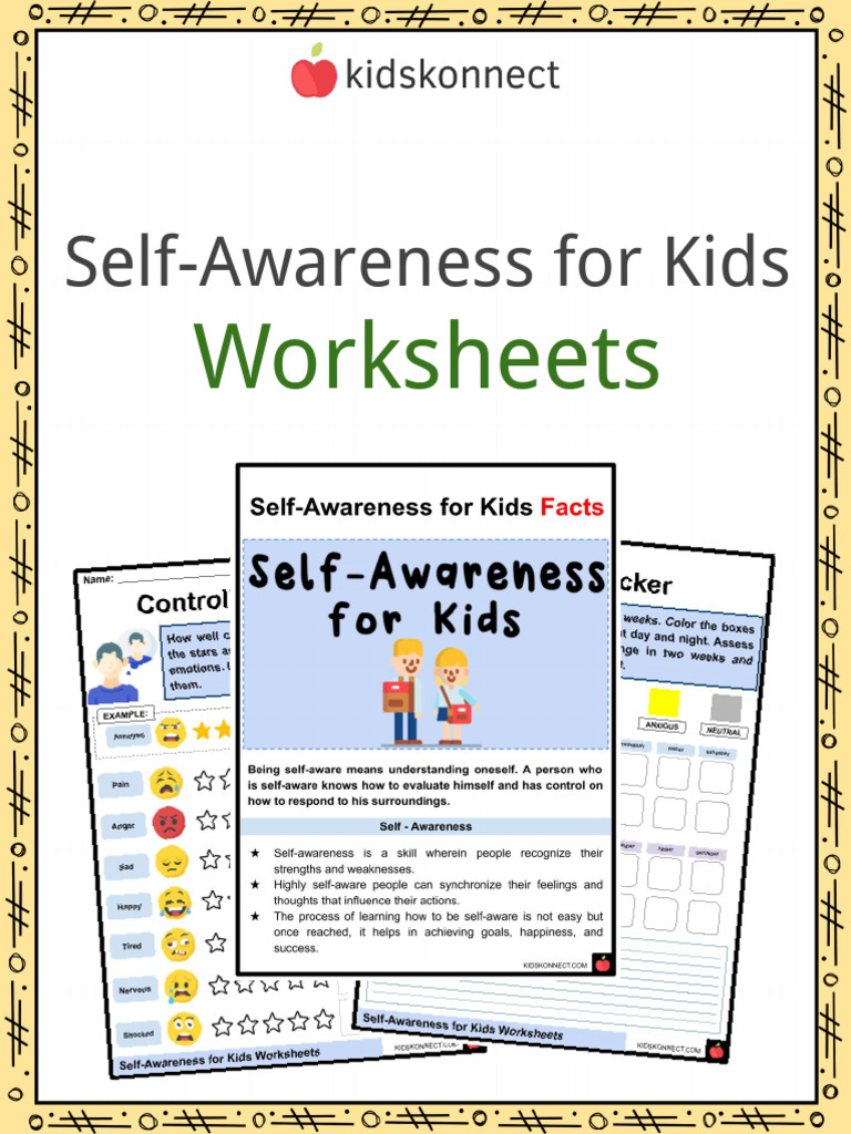 Self Awareness For Kids Worksheets Sample 1 | PDF