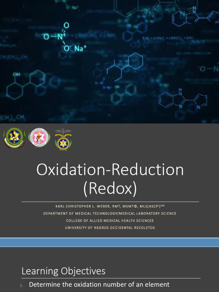 Week 3 RedOx - Reduction Oxidation Reactions | PDF