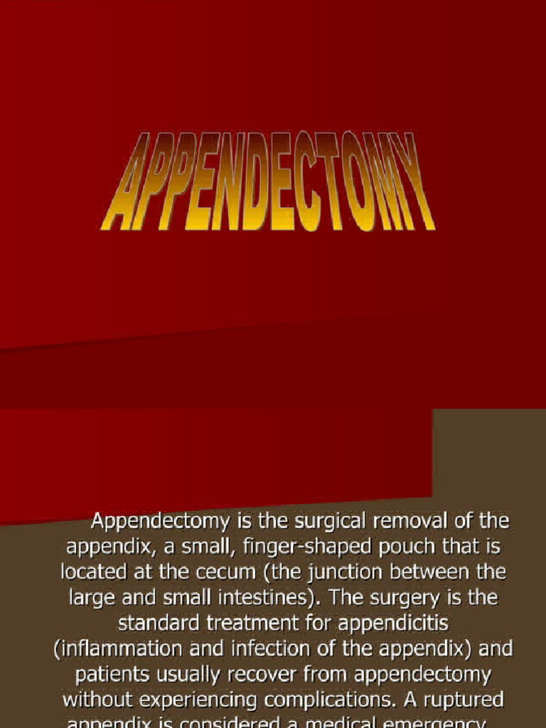 Appendectomy - 20240521_202505 | PDF