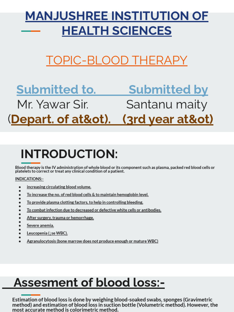 Untitled Presentation | PDF | Blood Transfusion | Science & Mathematics