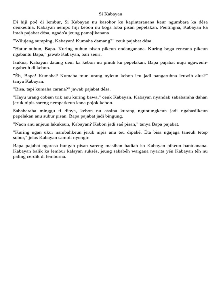 Si Kabayan | PDF