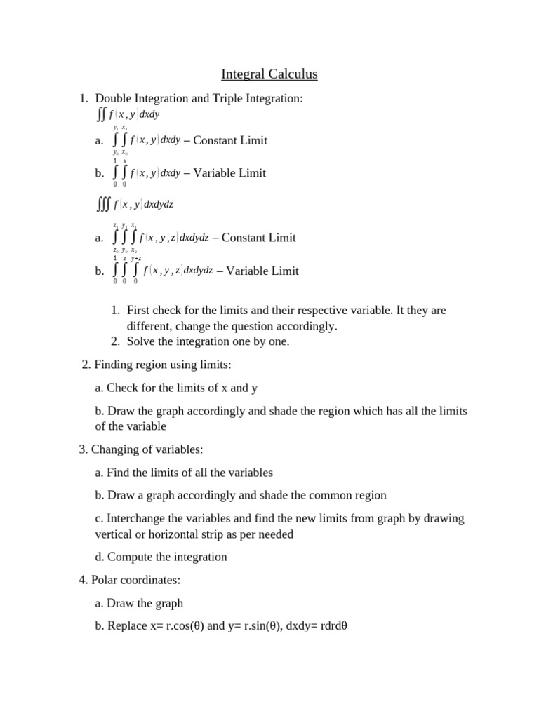 Integral Calculus | PDF