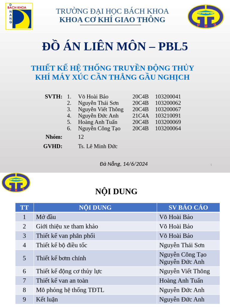 Yeu Cau Noi Dung Trinh Bay PBL5 | PDF