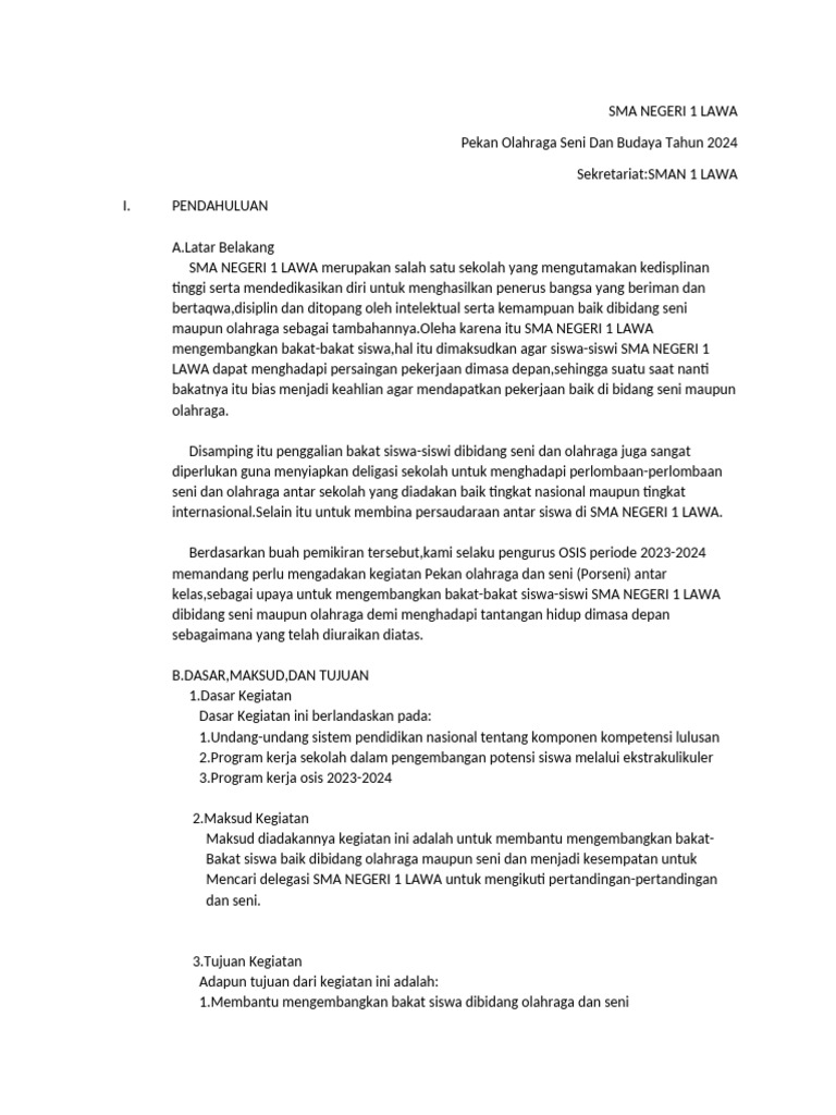 Porseni Sman 1 Lawa | PDF