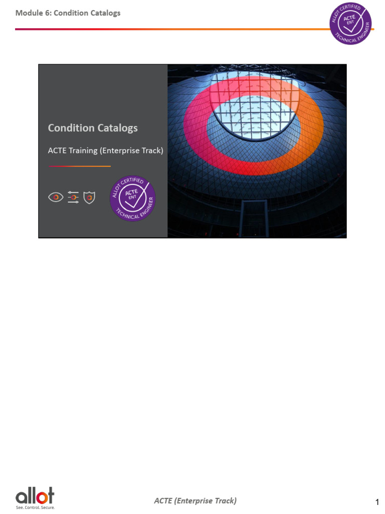 ENT-06 Condition Catalogs | PDF