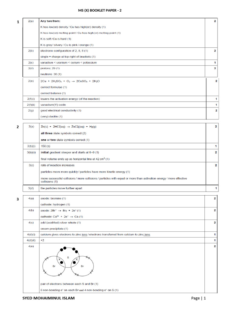 Ms (x) Booklet Paper - 2 | PDF