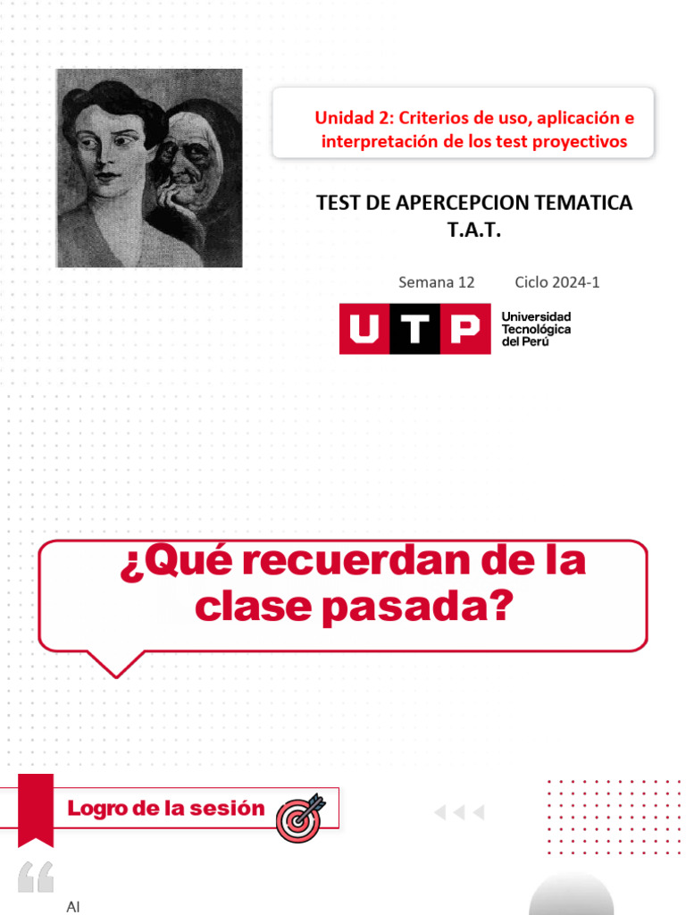 Pruebas Psicológicas I: Test de Apercepcion Tematica T.A.T | PDF