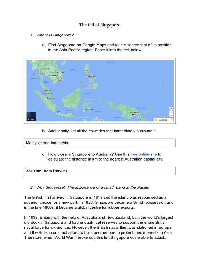 P2 - Fall of Singapore | PDF