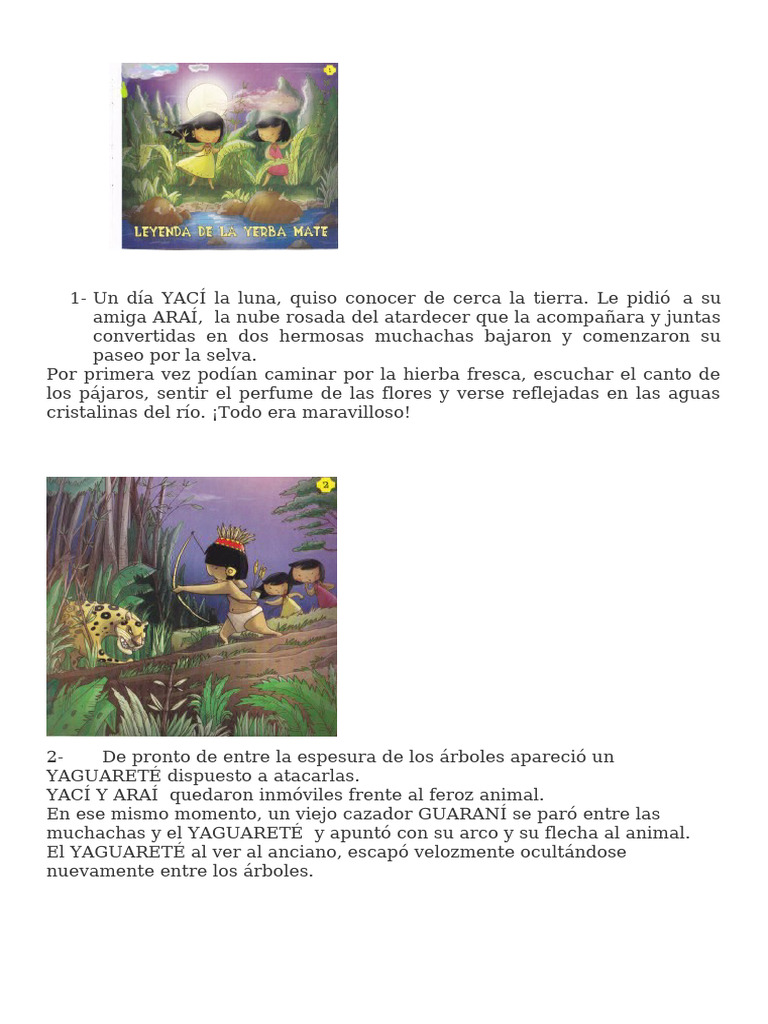 Leyenda de Yací y el Mate Tradicional | PDF | Cielo