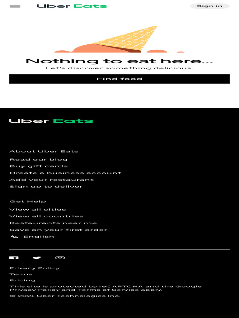 Nothing to Eat Here... Uber Eats | PDF