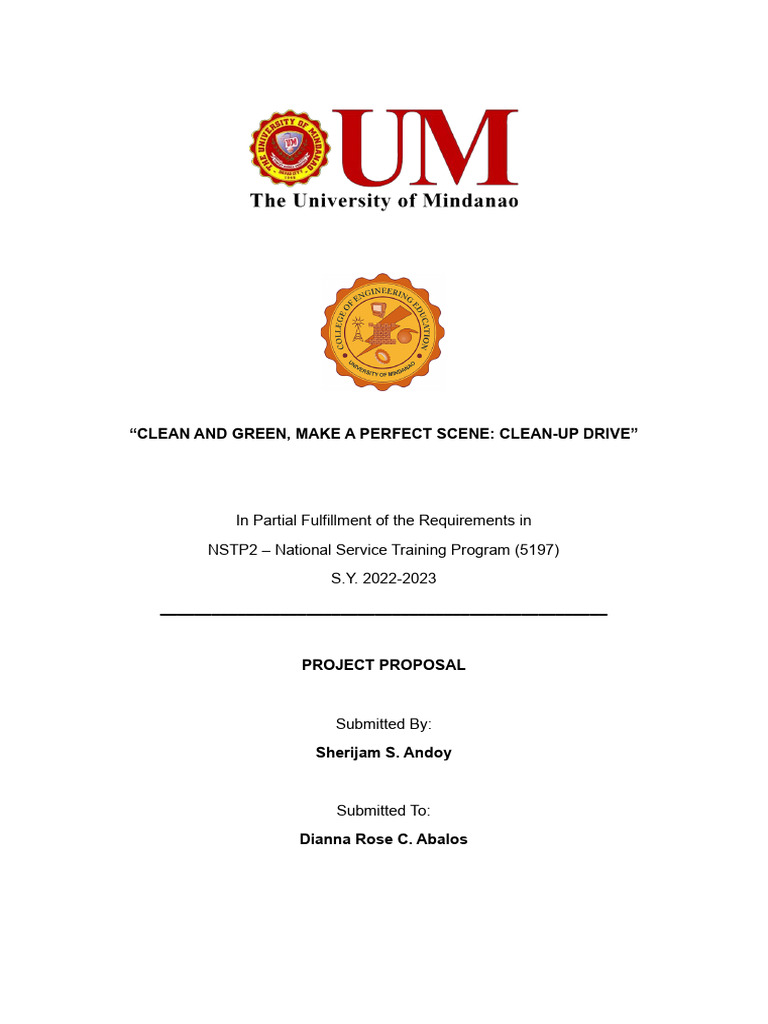 Andoy - Clean-Up Drive Project | PDF