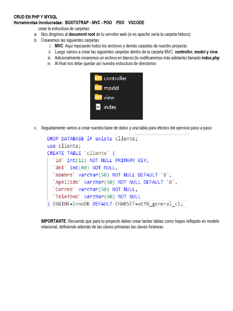 Crud en PHP y Mysql Paso A Paso Uptaeb | PDF | Mi sql | Archivo de computadora