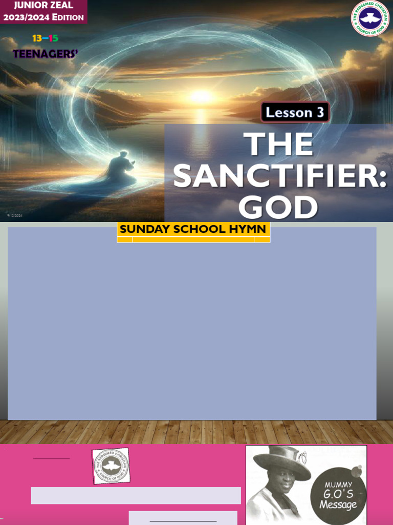 Teens - Activity - Zeal - 13 - 15 - Lesson - 03 - The Sanctifier - God ...