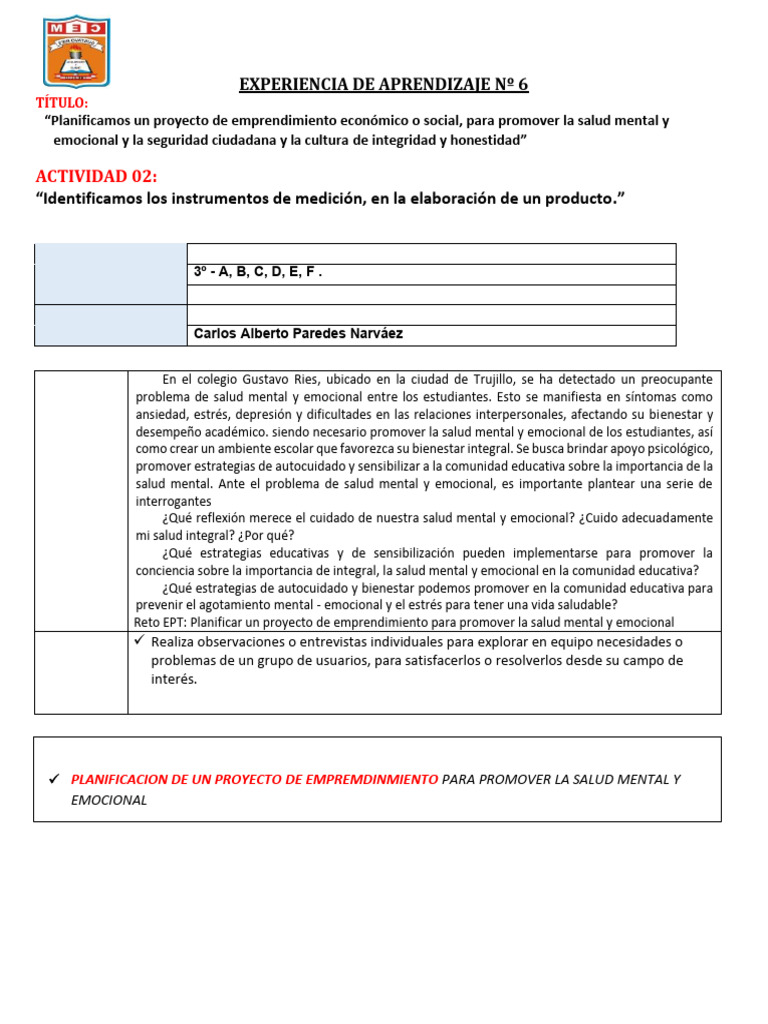 Unidad 06 -Actividad 02-Ept 3º Grado a, b, c, d, e, f . Gustavo Ries | PDF