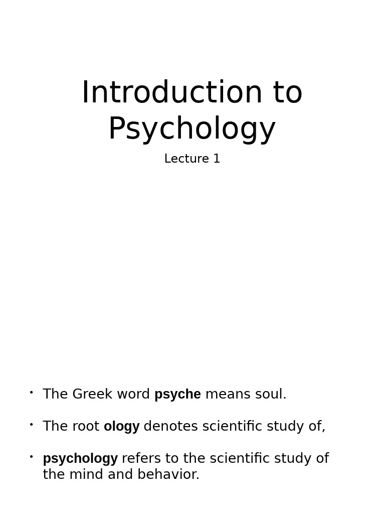 Introduction To Psychology | PDF