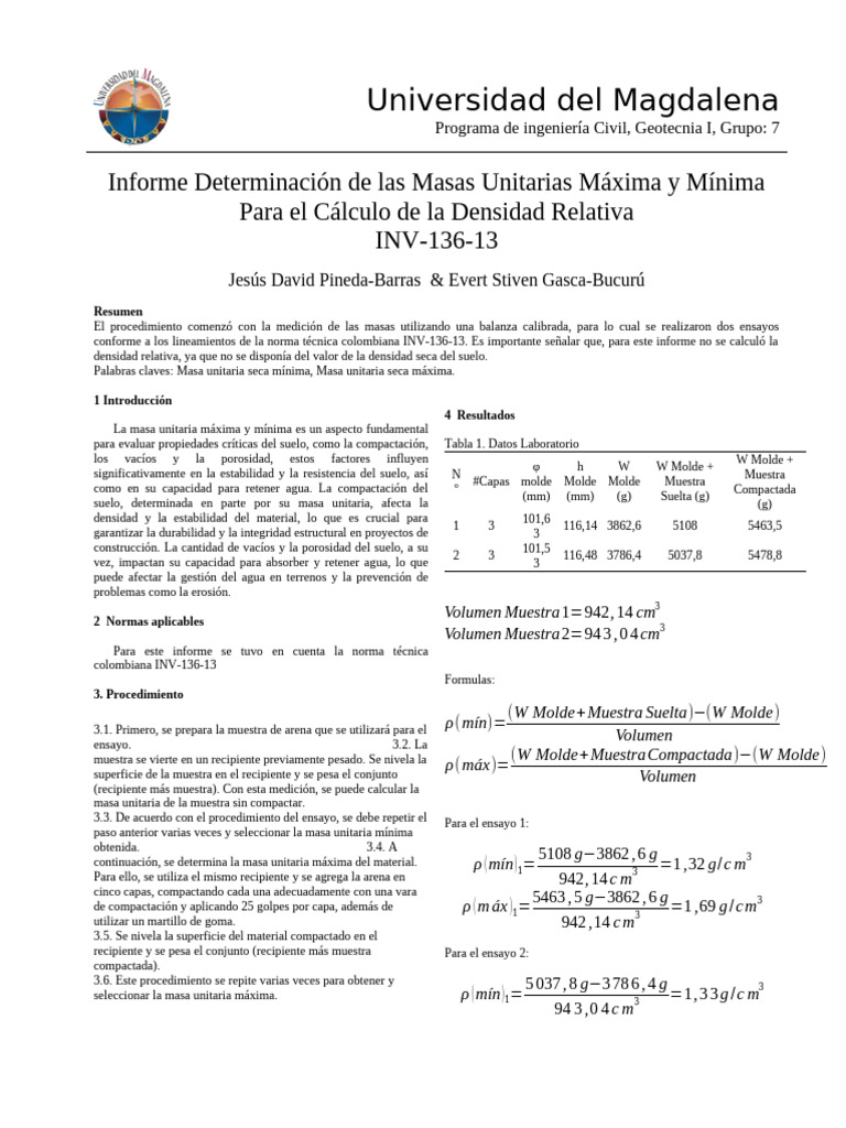 Informe INV-136-13 | PDF
