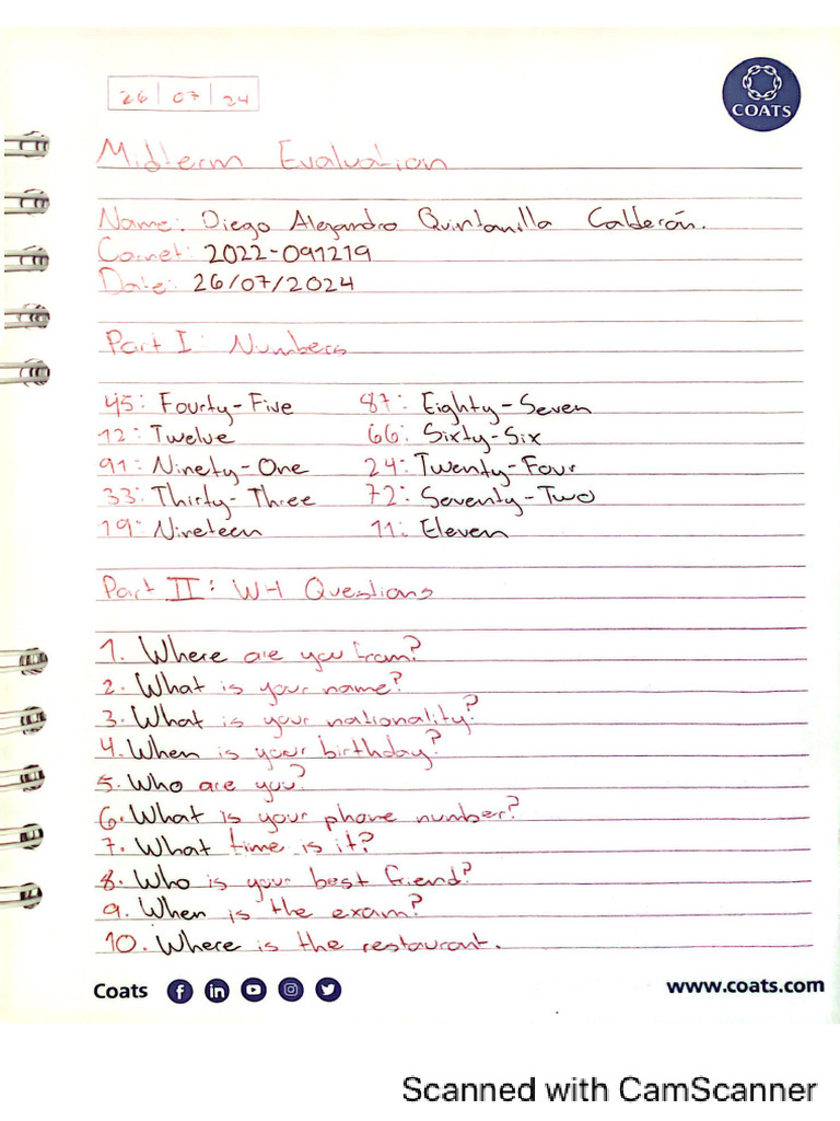 Midterm Evaluation | PDF