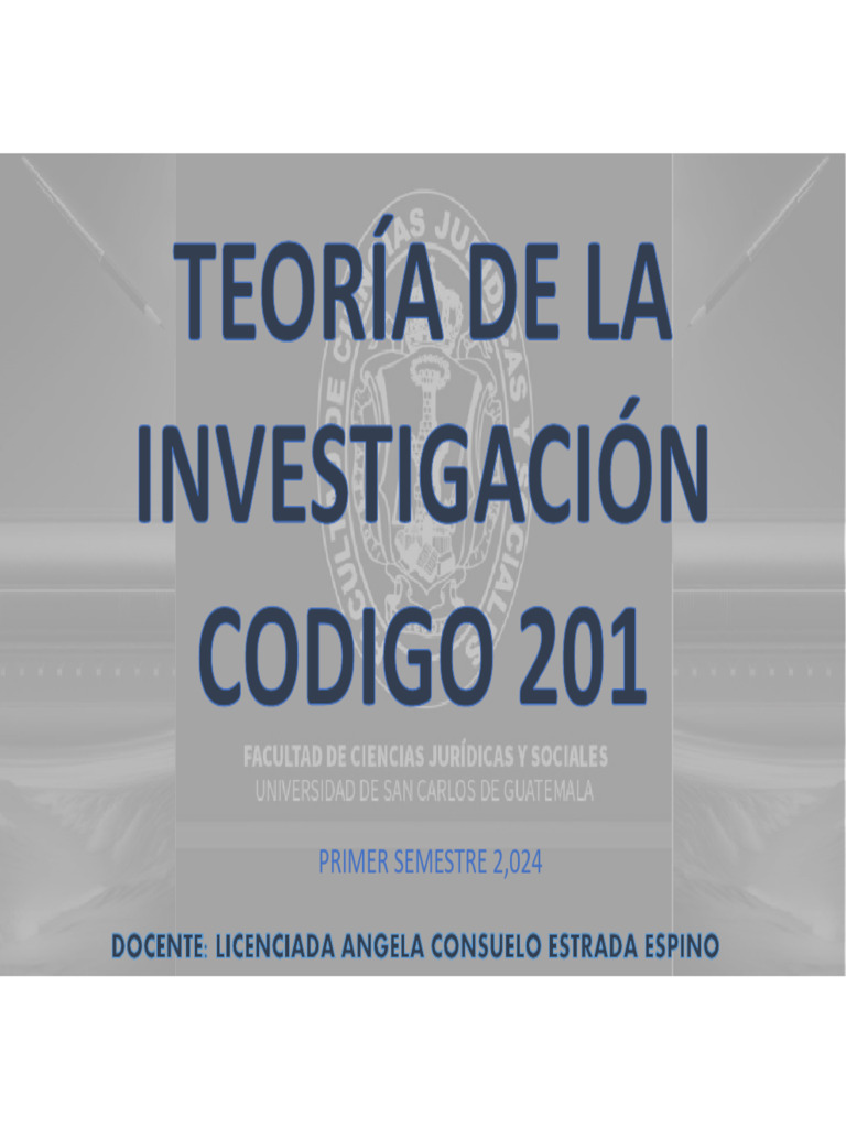 Teor-A de La Investigaci-N - Presentaci-N Clase5 | PDF