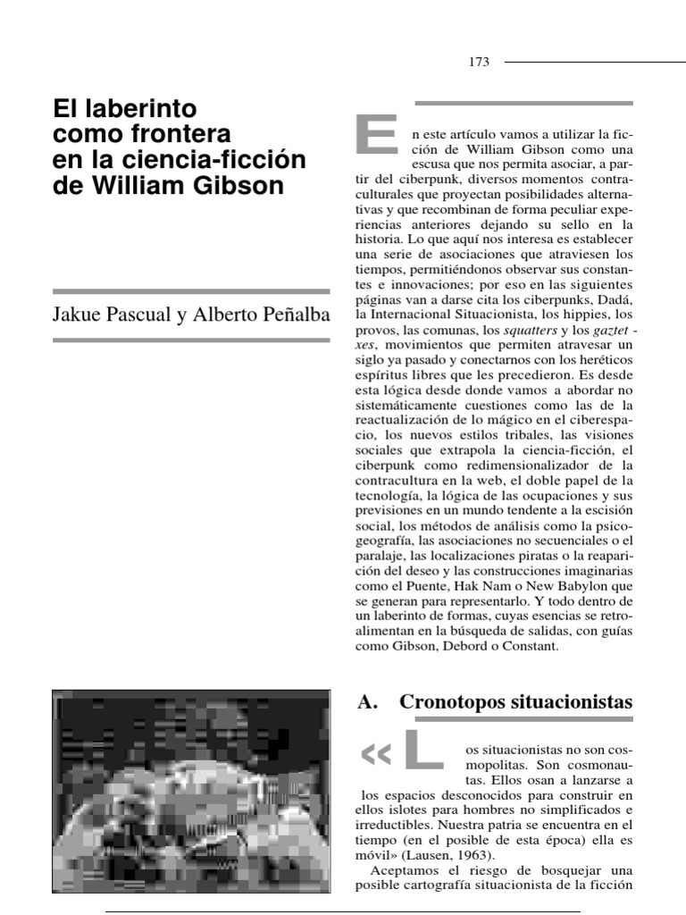 El Laberinto Como Frontera en La Ciencia Ficcion de William Gibson Por ...