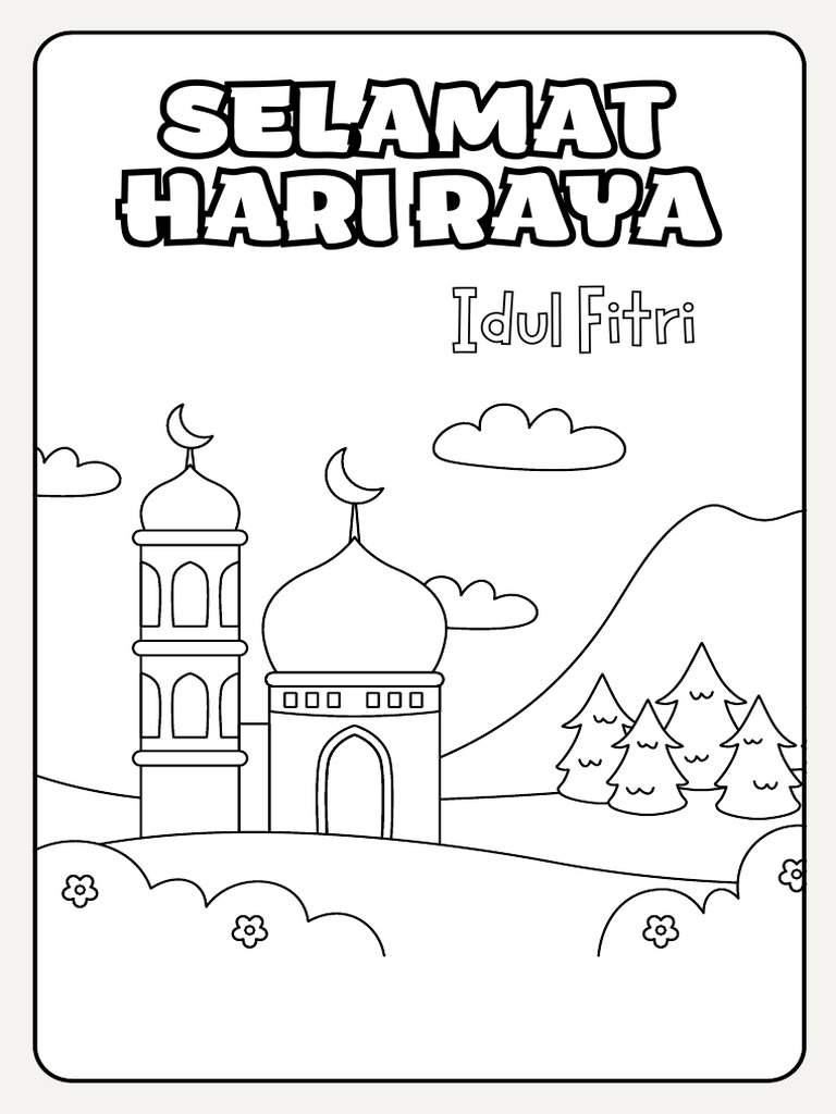 Celebrate Hari Raya Coloring Worksheet - 20240406 - 080944 - 0000 | PDF