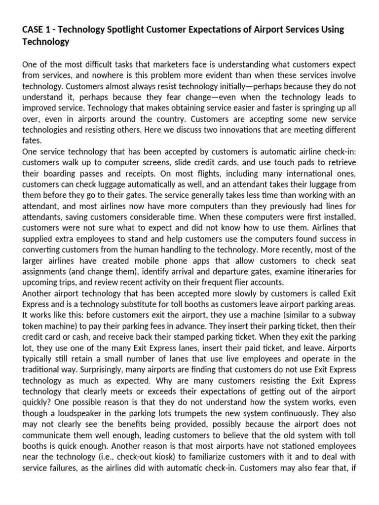 Case - Customer Expectation | PDF