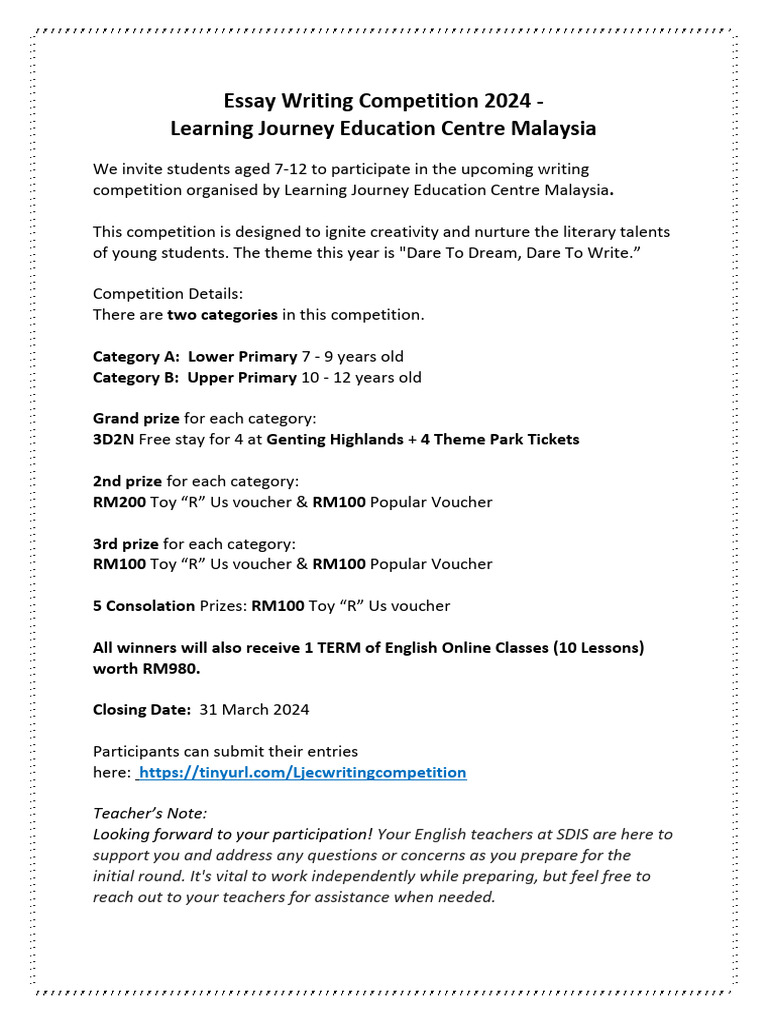 Writing Competition 2024 | PDF
