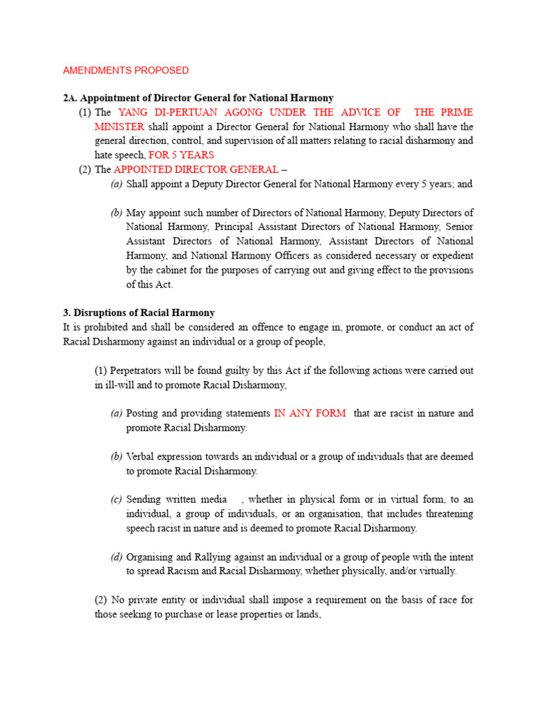 Amendments Proposed | PDF