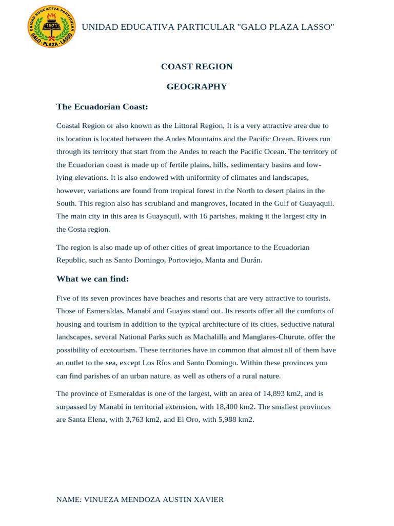 COAST REGION Austin | PDF