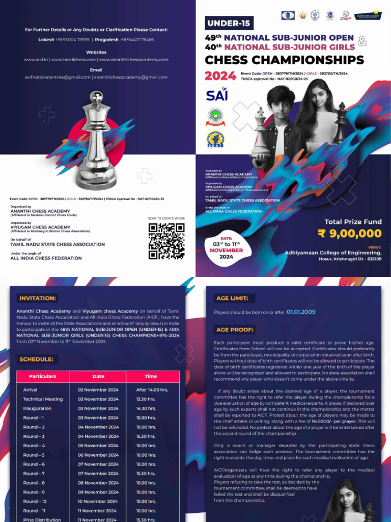 Nationals Under15 Chess Championship 2024-Compressed-Compressed | PDF