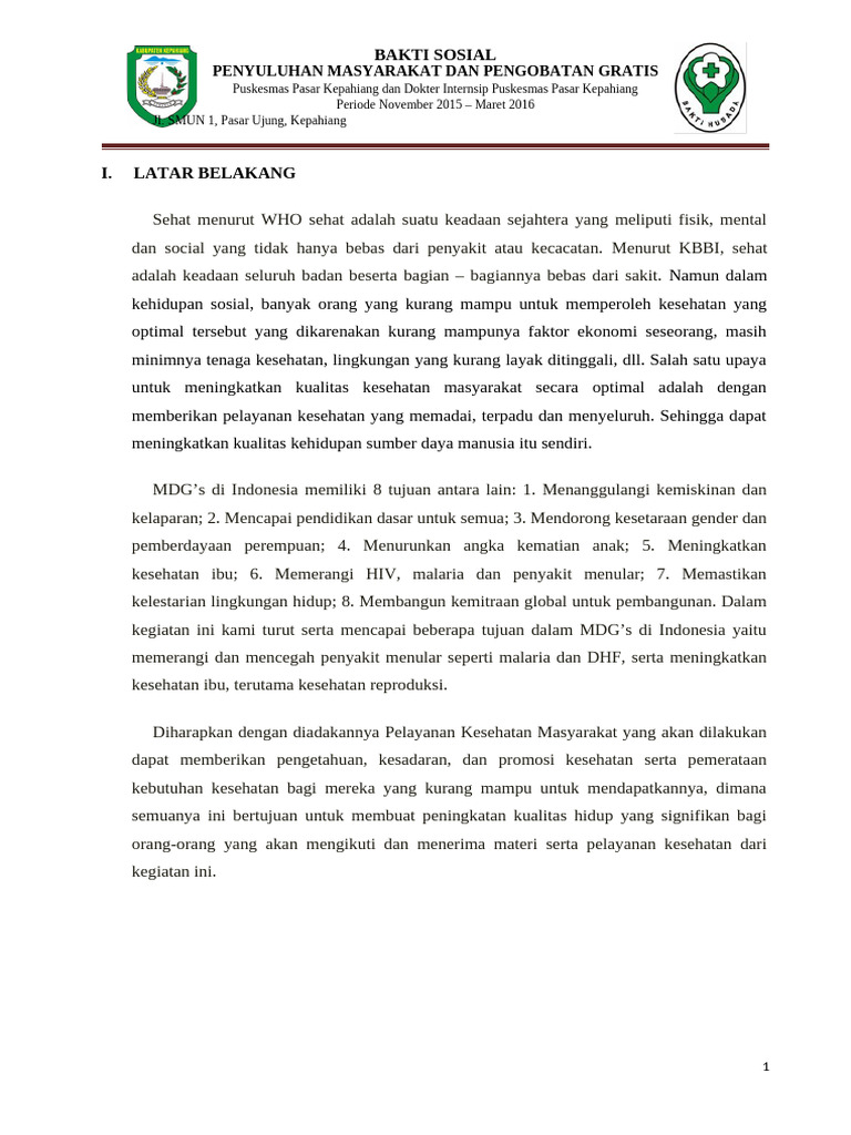 Proposal Baksos Edit Baru Banget | PDF