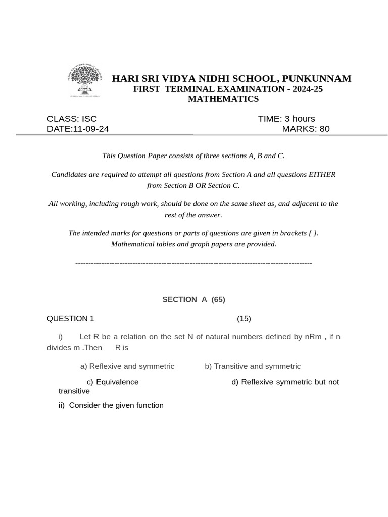 Pus Two Question Paper Terminals Paper 1 | PDF