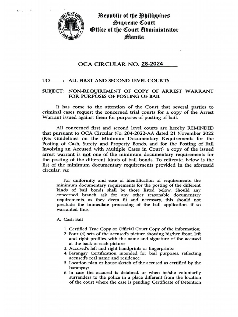 OCA Circular No | PDF