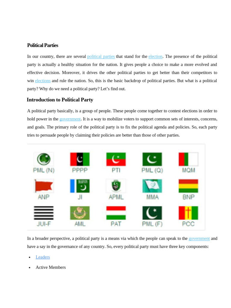 Political Parties | PDF