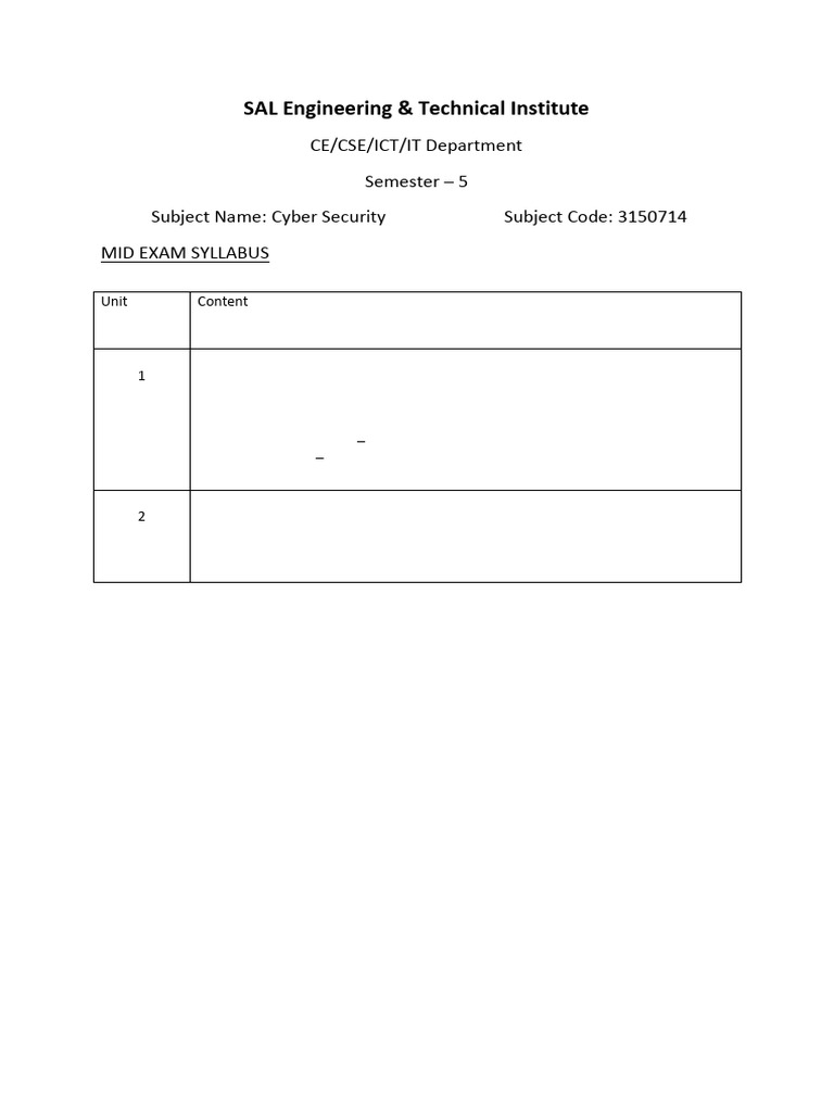 CS_ Mid Exam Syllabus | PDF CS_ Mid Exam Syllabus | PDF