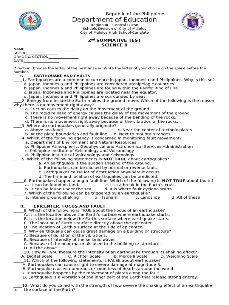 2ND Periodic Science 8 2023 | PDF