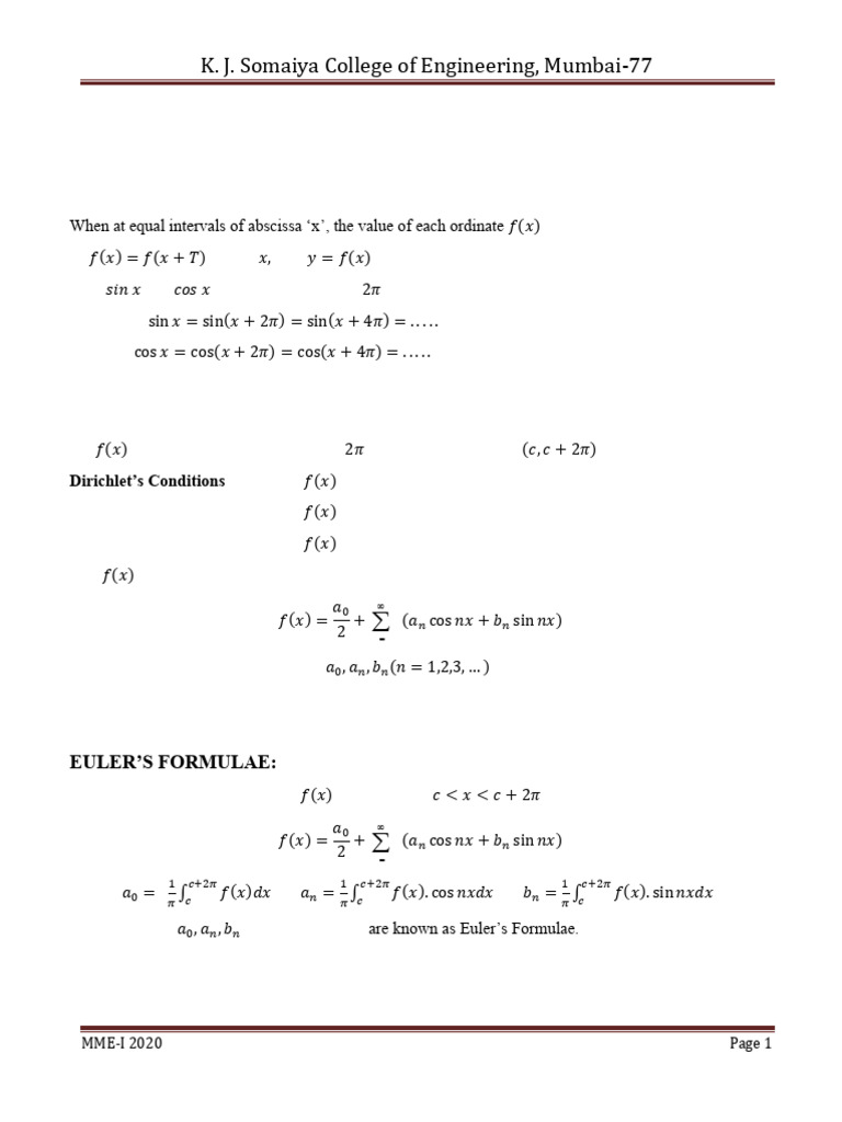 Fourier Series-1 | PDF