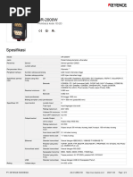SR-2000W 1D/2D Code Reader Specs | PDF