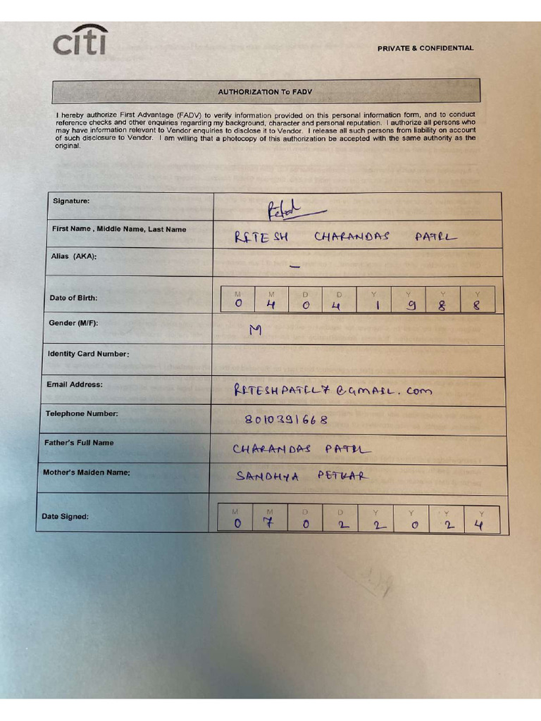 BGV Declaration | PDF
