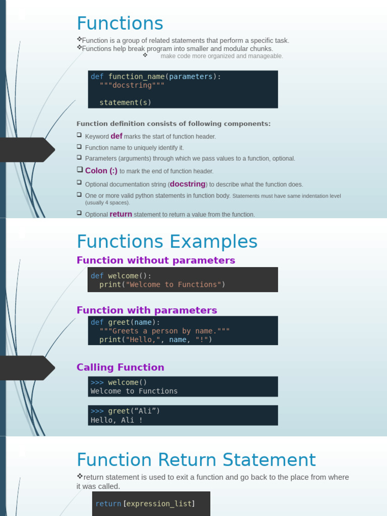 Functions and Control Structures v2 | PDF