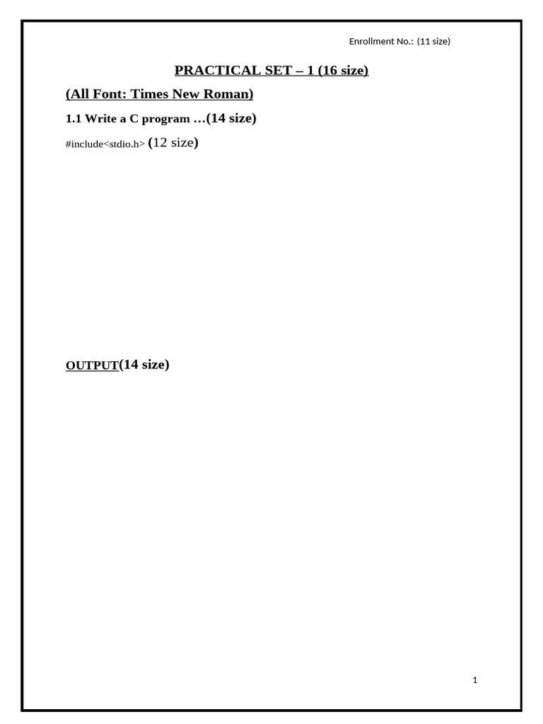 Practicle Format | PDF