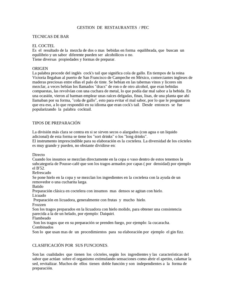 Cordon B. El Coctel | PDF