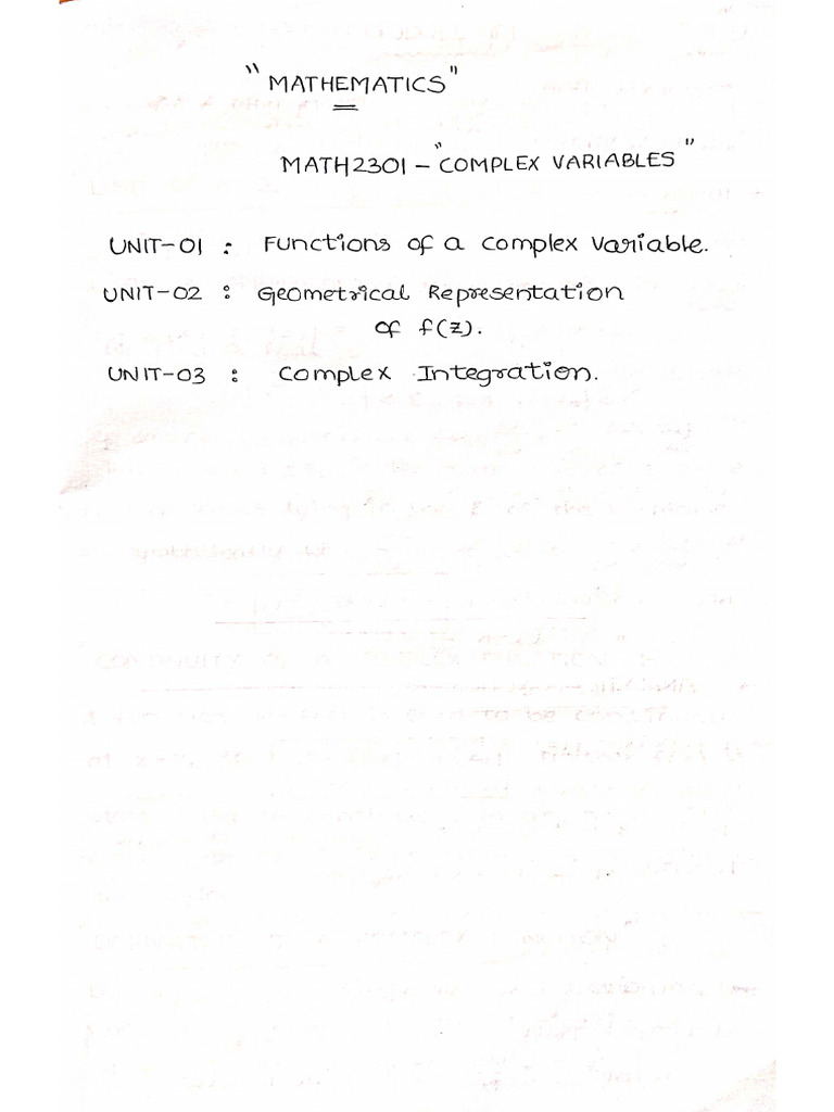 Complex Notes PK | PDF