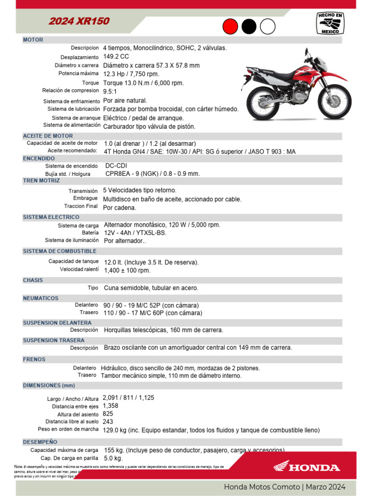 Comoto Xr150le | PDF