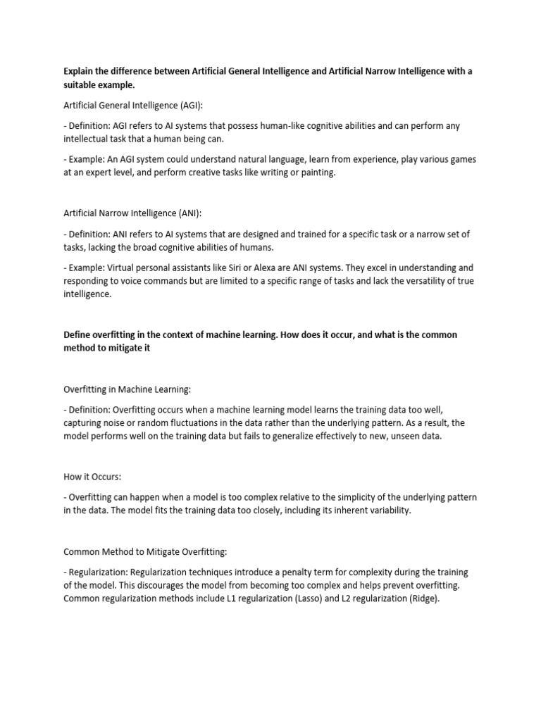 Explain The Difference Between Artificial General Intelligence and ...