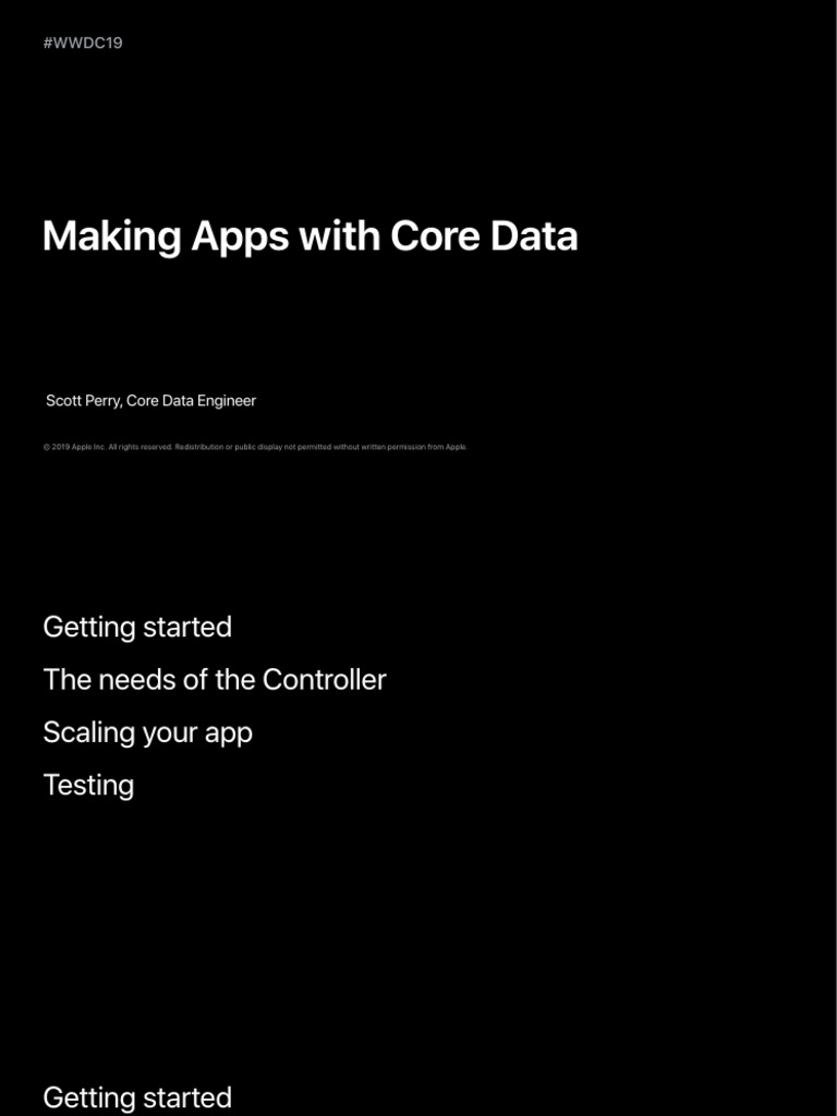 230 Making Apps With Core Data | PDF