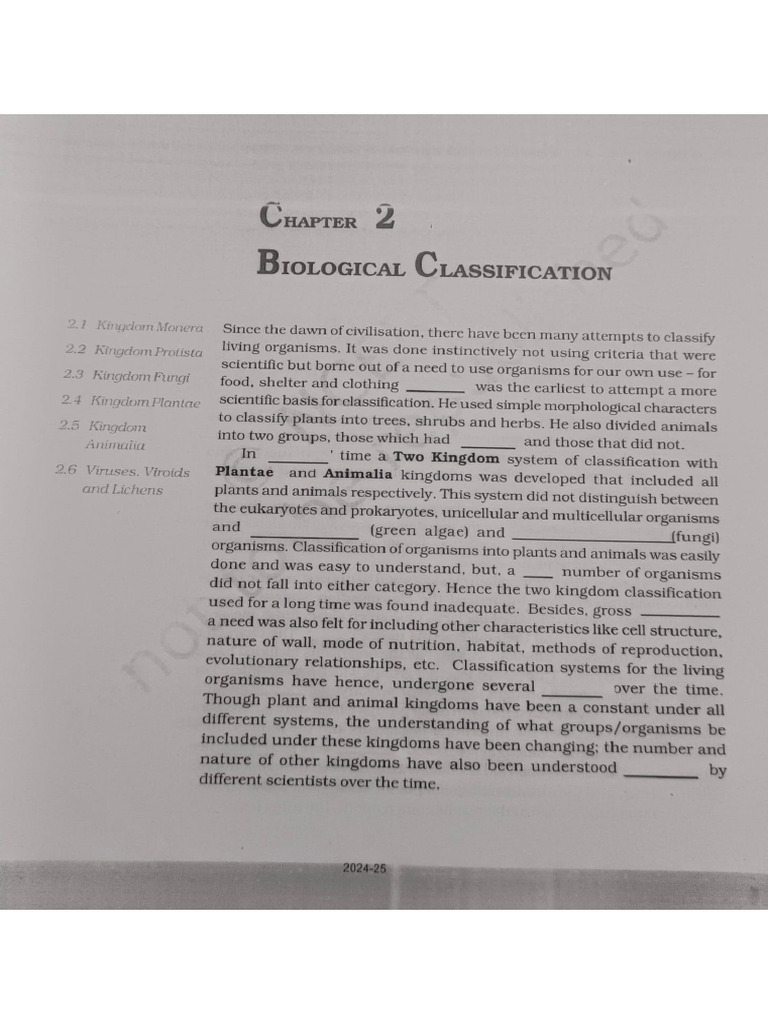Biological Classification | PDF